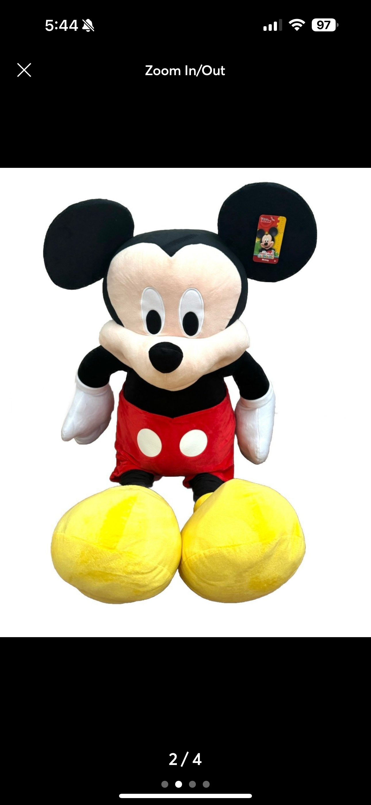 42-Inch Jumbo Mickey Mouse Clubhouse Disney Junior Plush Toy NEW ...
